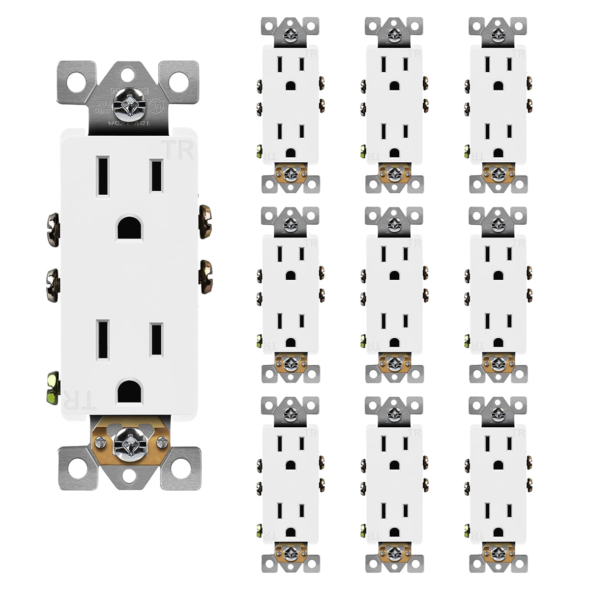 J.LUMI Decorator Wall Receptacle Outlet, Tamper-Resistant Standard ...