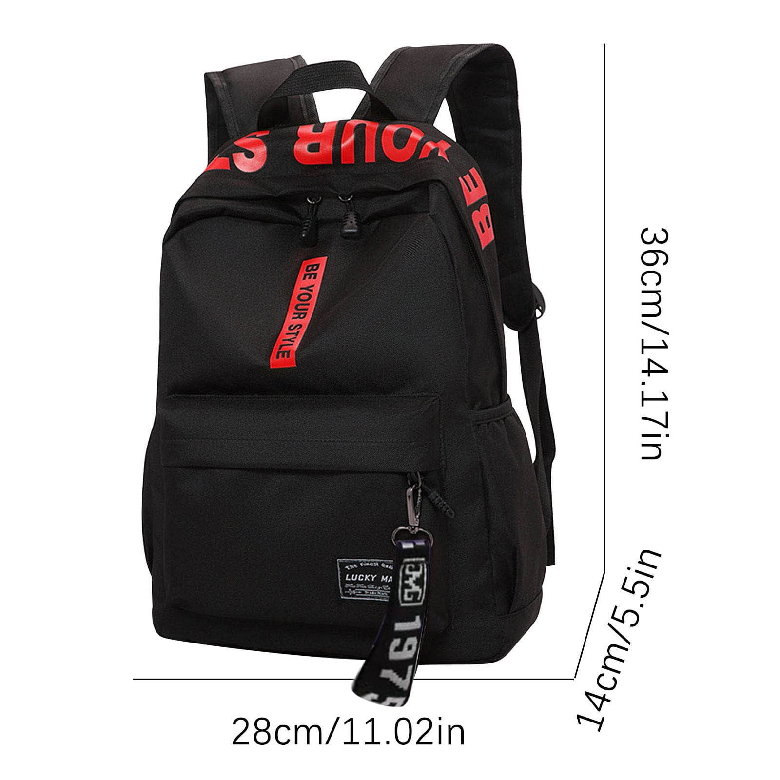 J Large High School Student Backpack Sports Bag Female Schoolbag Male ...