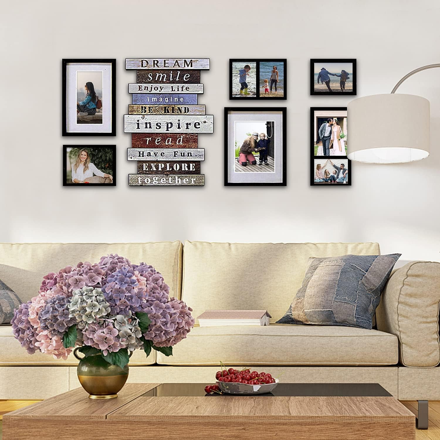 J.M.Deco 8 Pack Picture Frames for Wall Decor, Photo Frames Set with ...