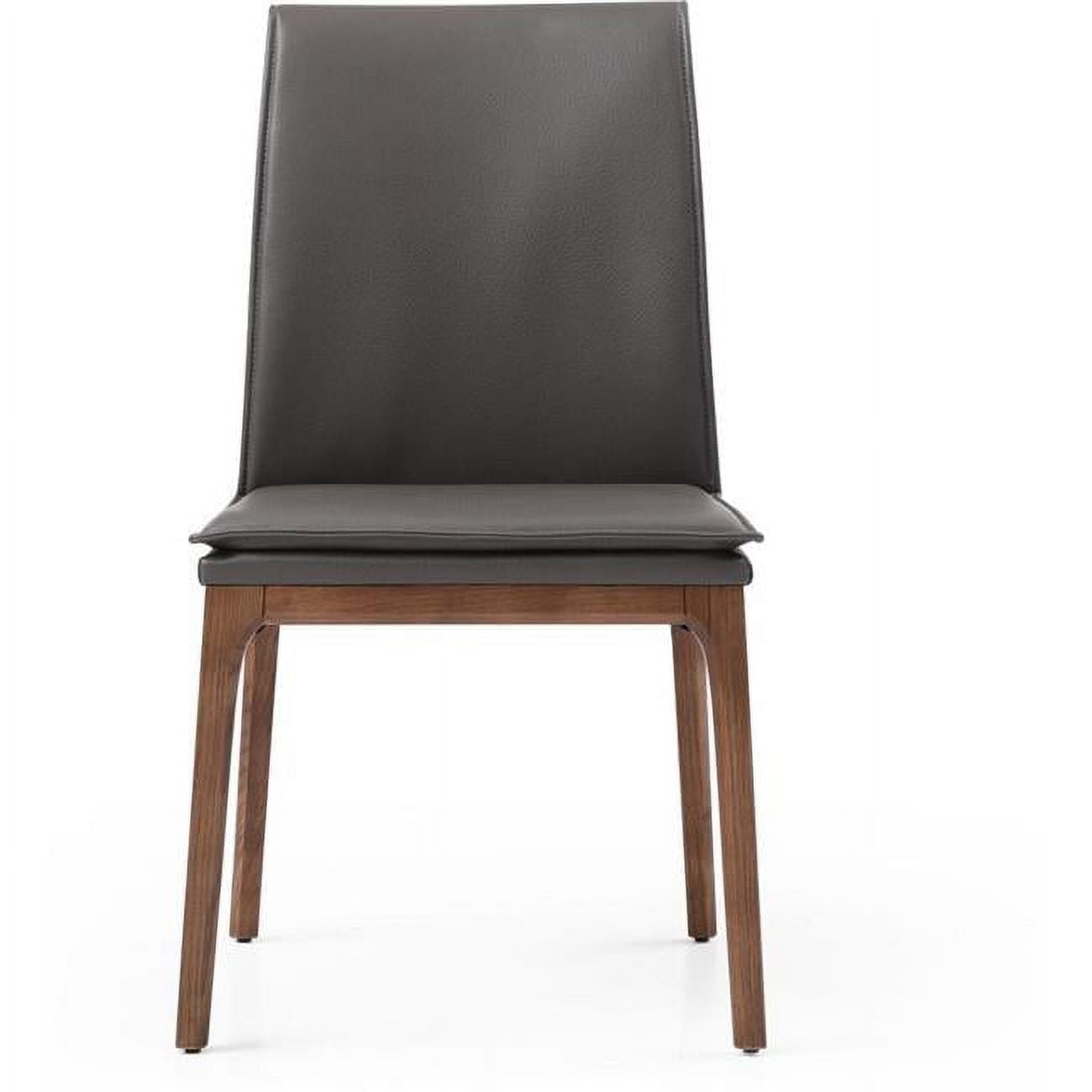 J & M Furniture 19986 19 x 23 x 34 in. MO Portland Chair, Grey & Walnut ...
