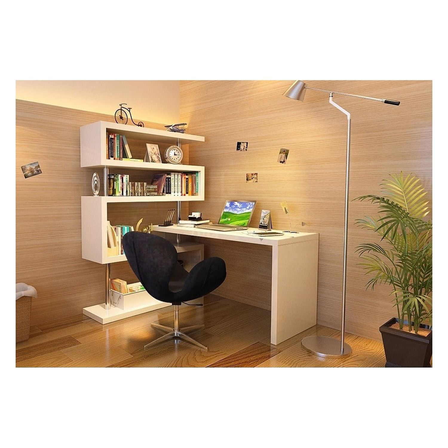 J&M Furniture KD02 Modern Office Desk - Walmart.com
