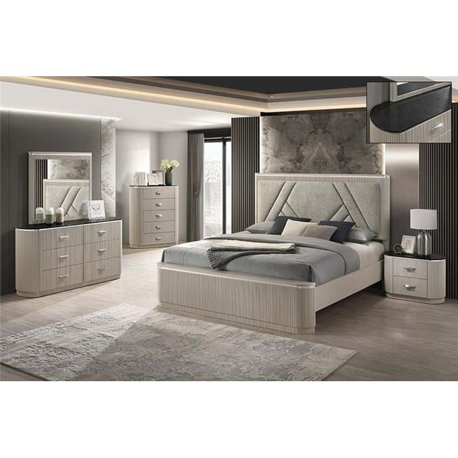 J&M Furniture 17188-K Onyx Bed - King Size - Walmart.com