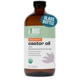 J Mac Botanicals Organic Castor Oil Cold Pressed Glass Bottle 16 Oz