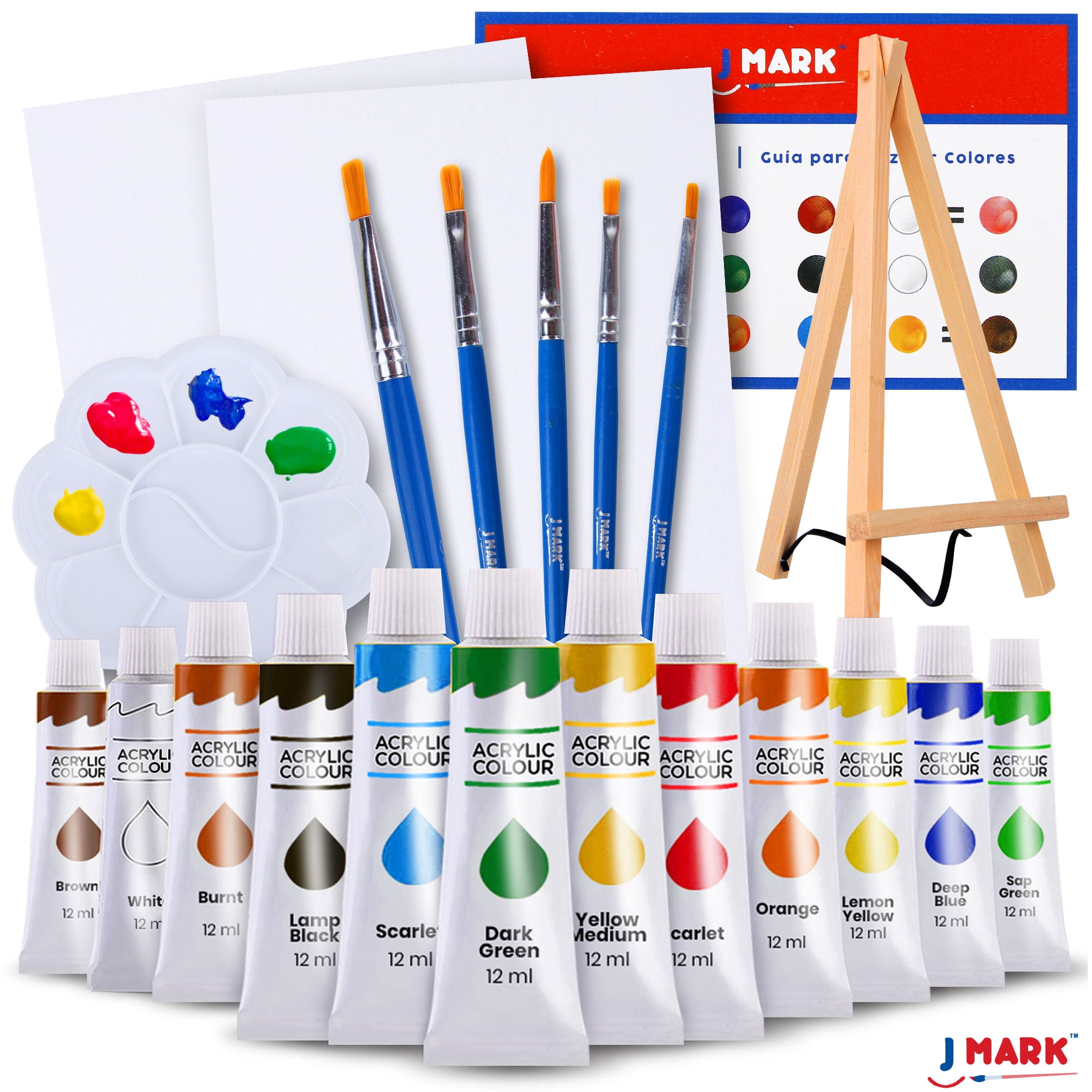 J MARK Professional Artist Painting Kit for Adults, Includes Acrylic ...