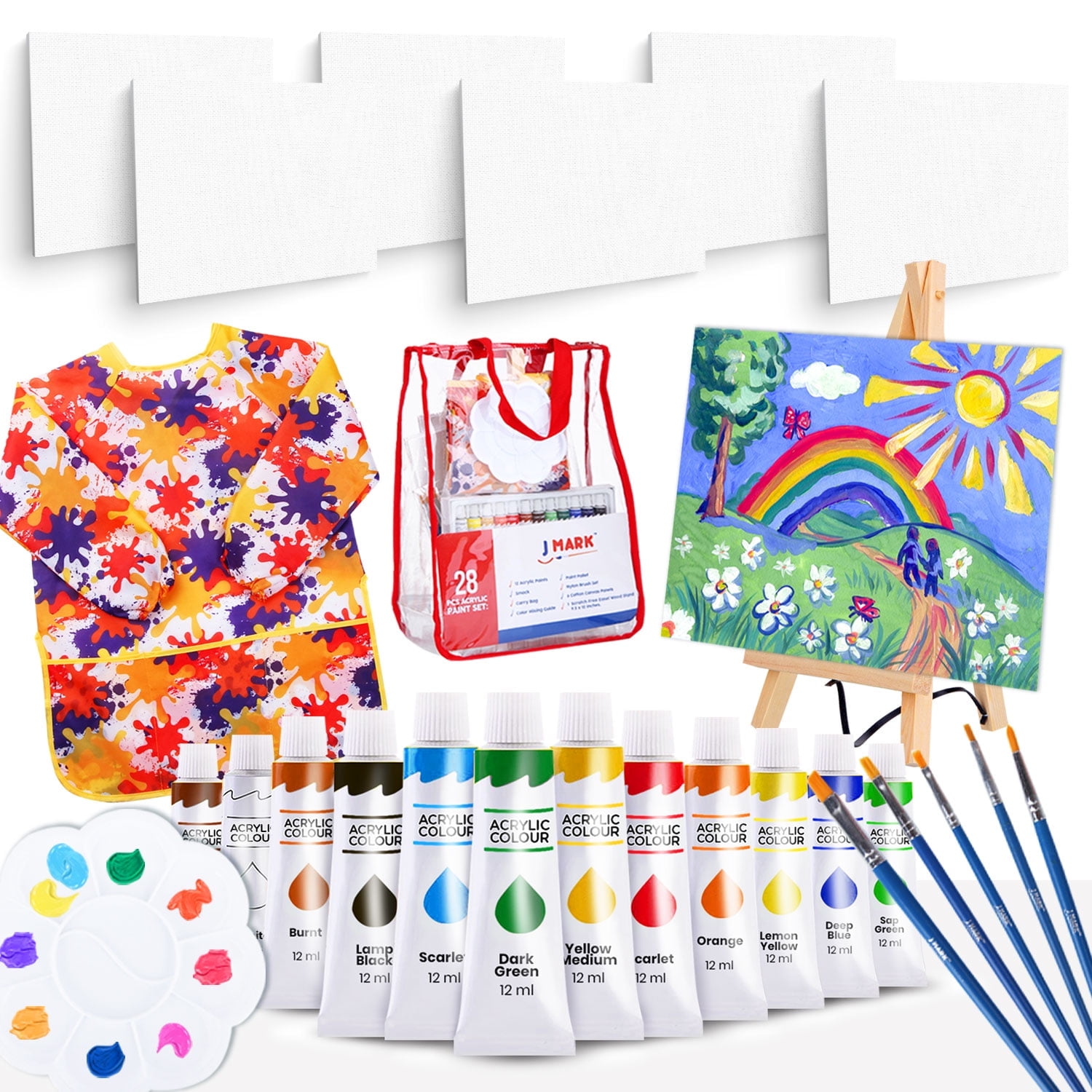 J MARK Kids Art Supplies Set - School-Ready Acrylic Paint Kit for ...