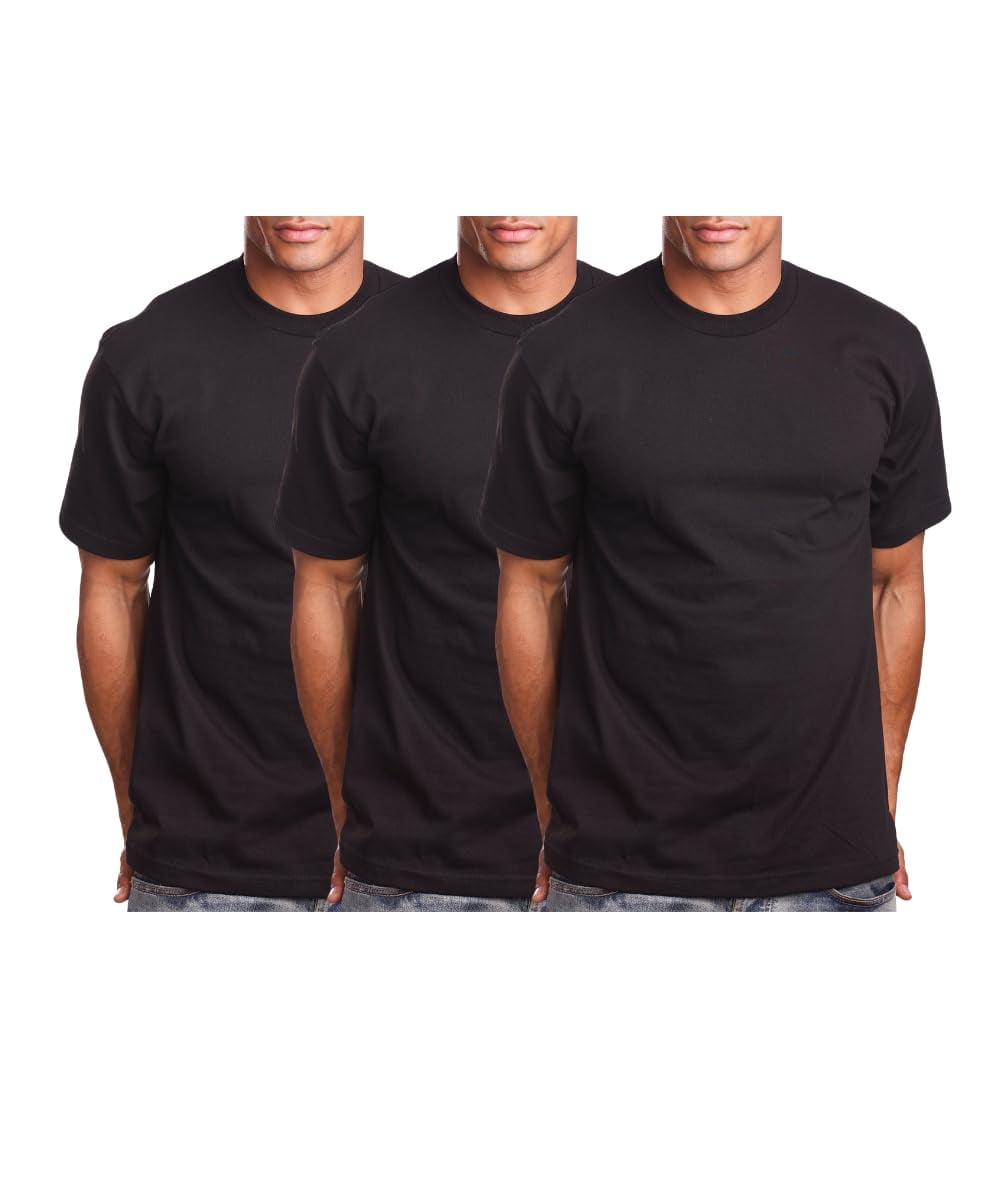 J. METHOD Men's Basic T Shirt – 3 Pack Short Sleeve Crewneck Soft Solid ...