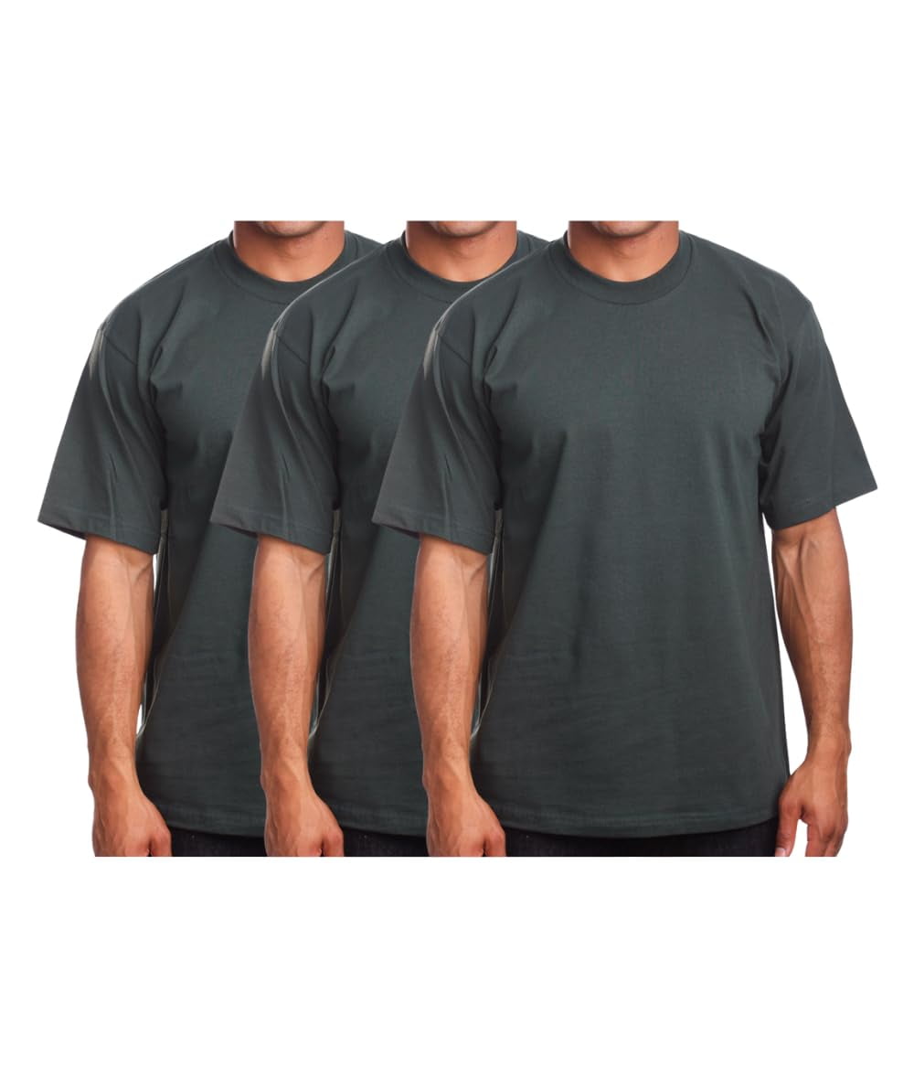 J. METHOD Men's Basic T Shirt – 3 Pack Short Sleeve Crewneck Soft Solid ...