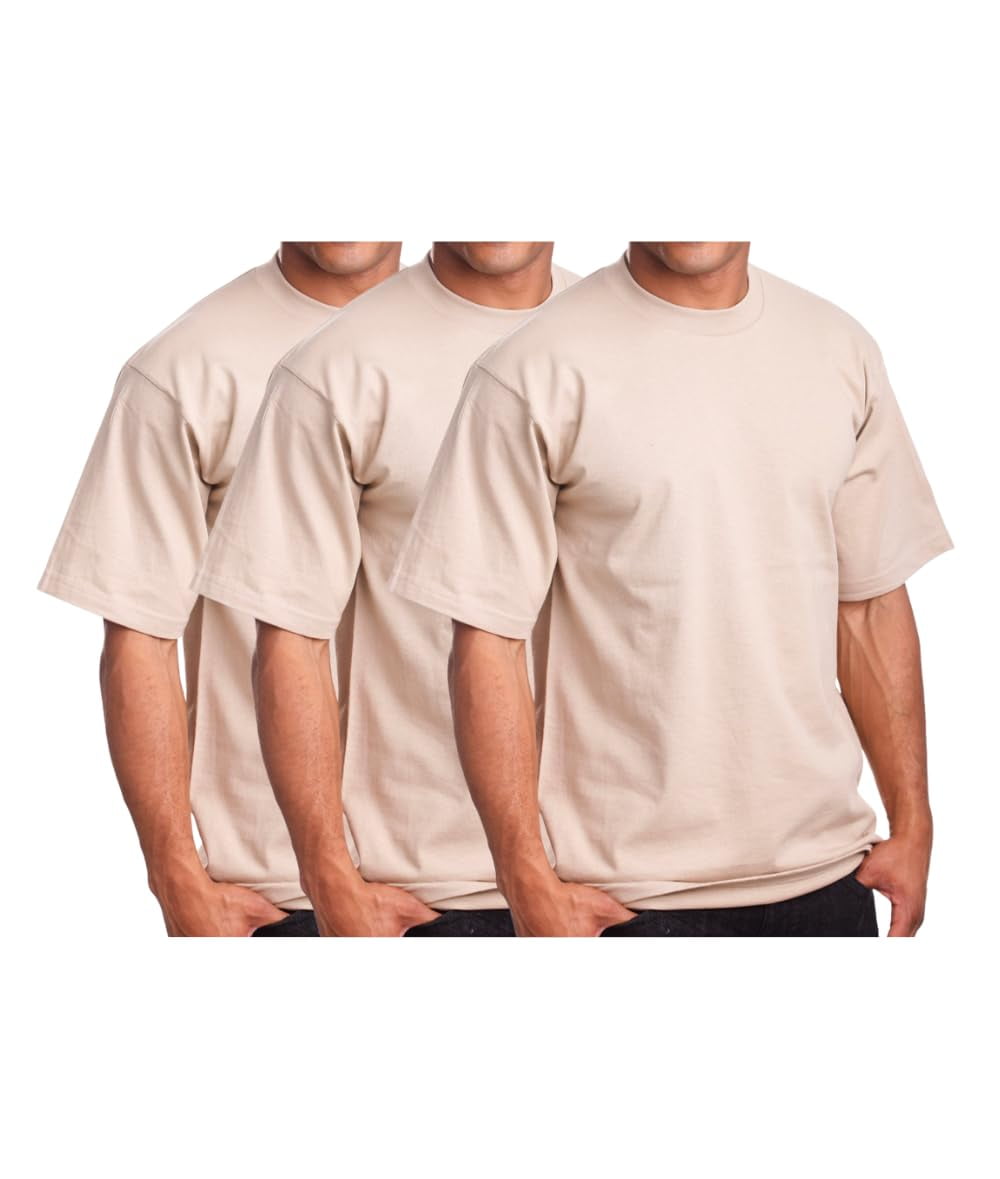 J. METHOD Men's Basic T Shirt – 3 Pack Short Sleeve Crewneck Soft Solid ...
