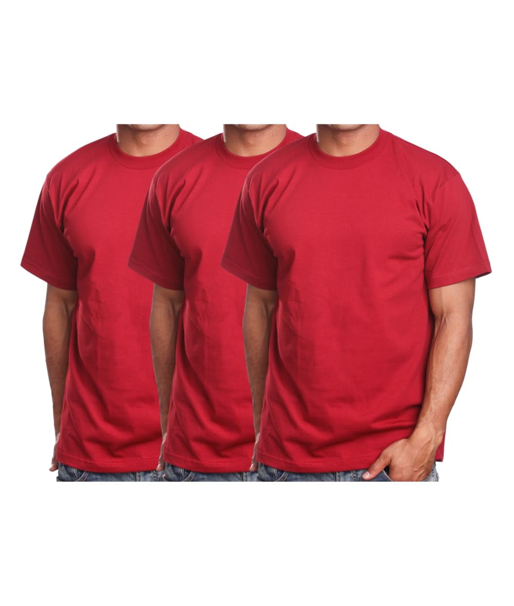J. METHOD Men's Basic T Shirt – 3 Pack Short Sleeve Crewneck Soft Solid ...