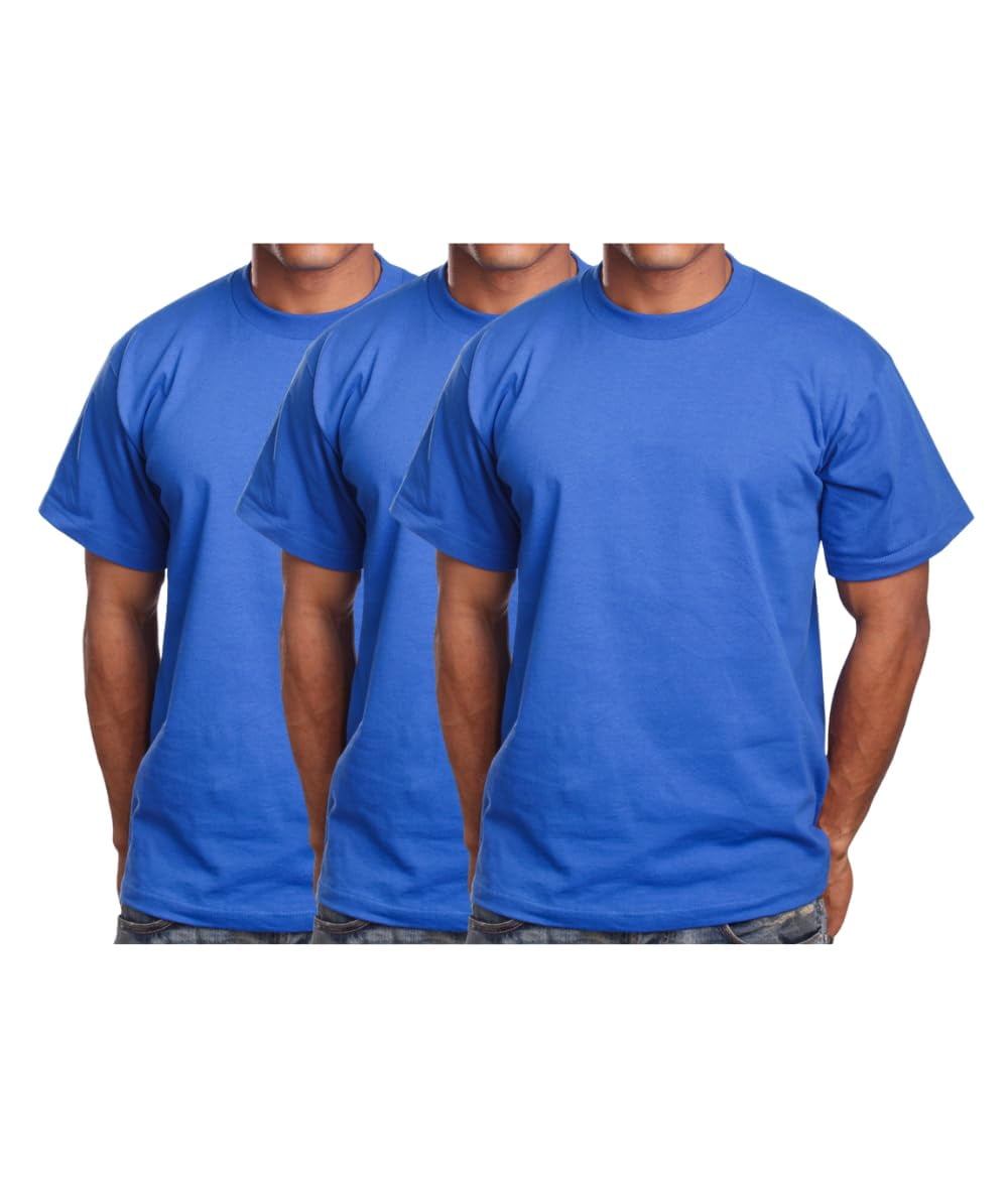 J. METHOD Men's Basic T Shirt – 3 Pack Short Sleeve Crewneck Soft Solid ...