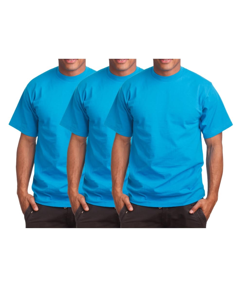 J. METHOD Men's Basic T Shirt – 3 Pack Short Sleeve Crewneck Soft Solid ...