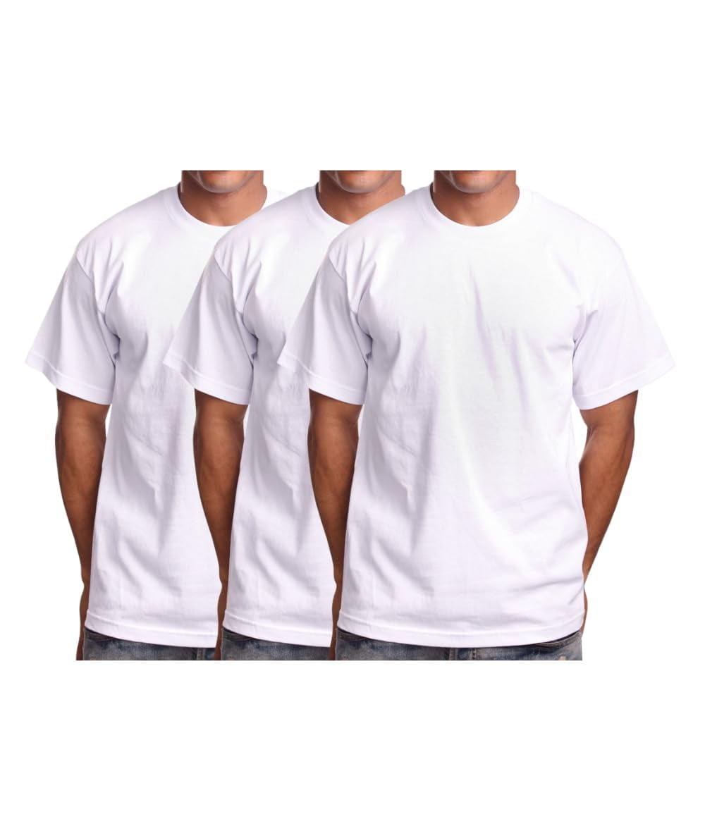 J. METHOD Men's Basic T Shirt – 3 Pack Short Sleeve Crewneck Soft Solid ...