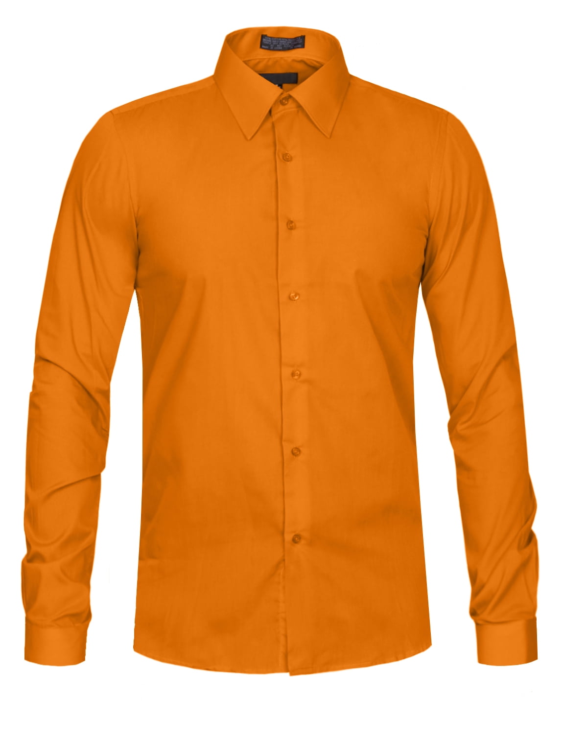 J. METHOD Men's Classic Slim Fit Button Down Long Sleeve Solid Color ...