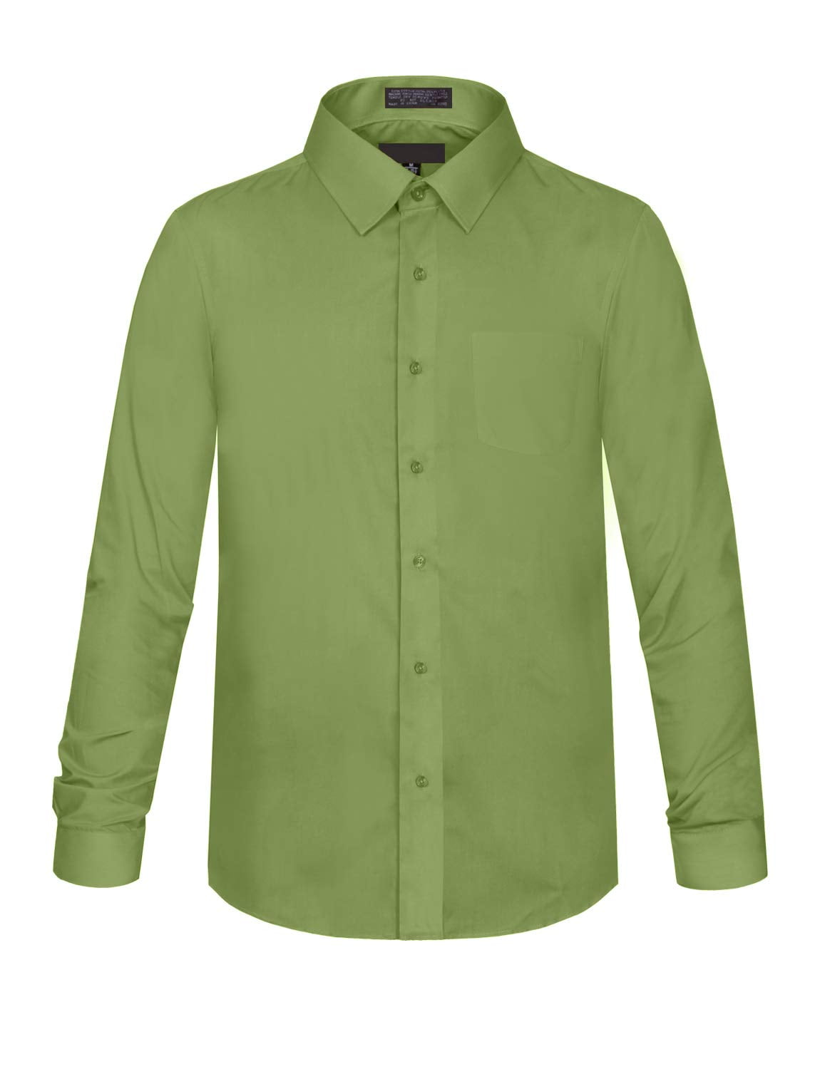 J. METHOD Men's Premium Fabric Solid Color Long Sleeve Regular Fit ...