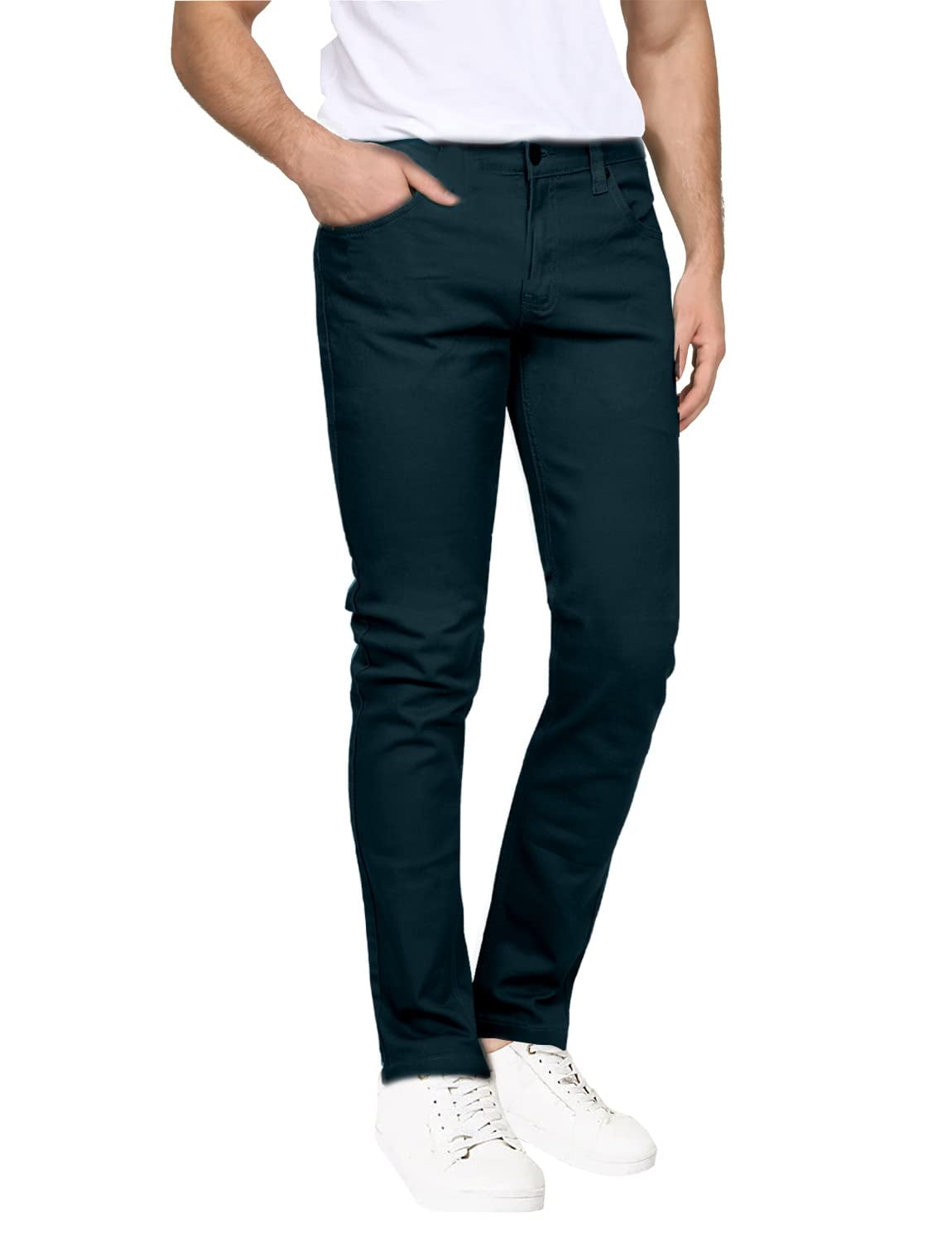 J. METHOD Men's Skinny Jeans Stretch Slim Fit Classic Basic Solid ...