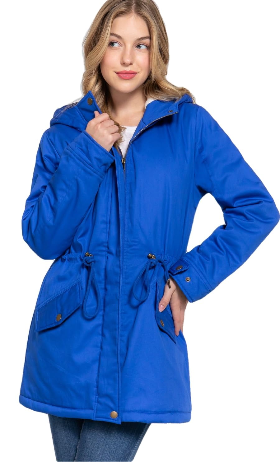 J. METHOD Women’s Anorak Jacket Casual Long Sleeve Utility Safari with ...