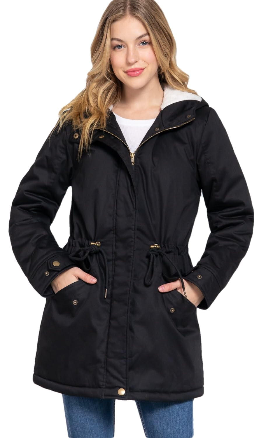 J. METHOD Women’s Anorak Jacket Casual Long Sleeve Utility Safari with ...