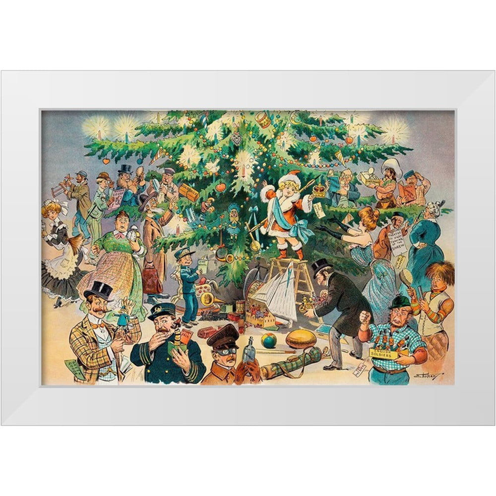 J. Ottman Lithographic Company 32x23 White Modern Wood Framed Museum ...