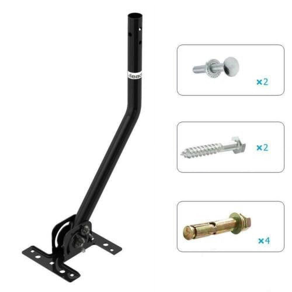 J Pole Mount Outdoor TV Antenna Satellite Dish Mast Bracket Heavy Duty ...