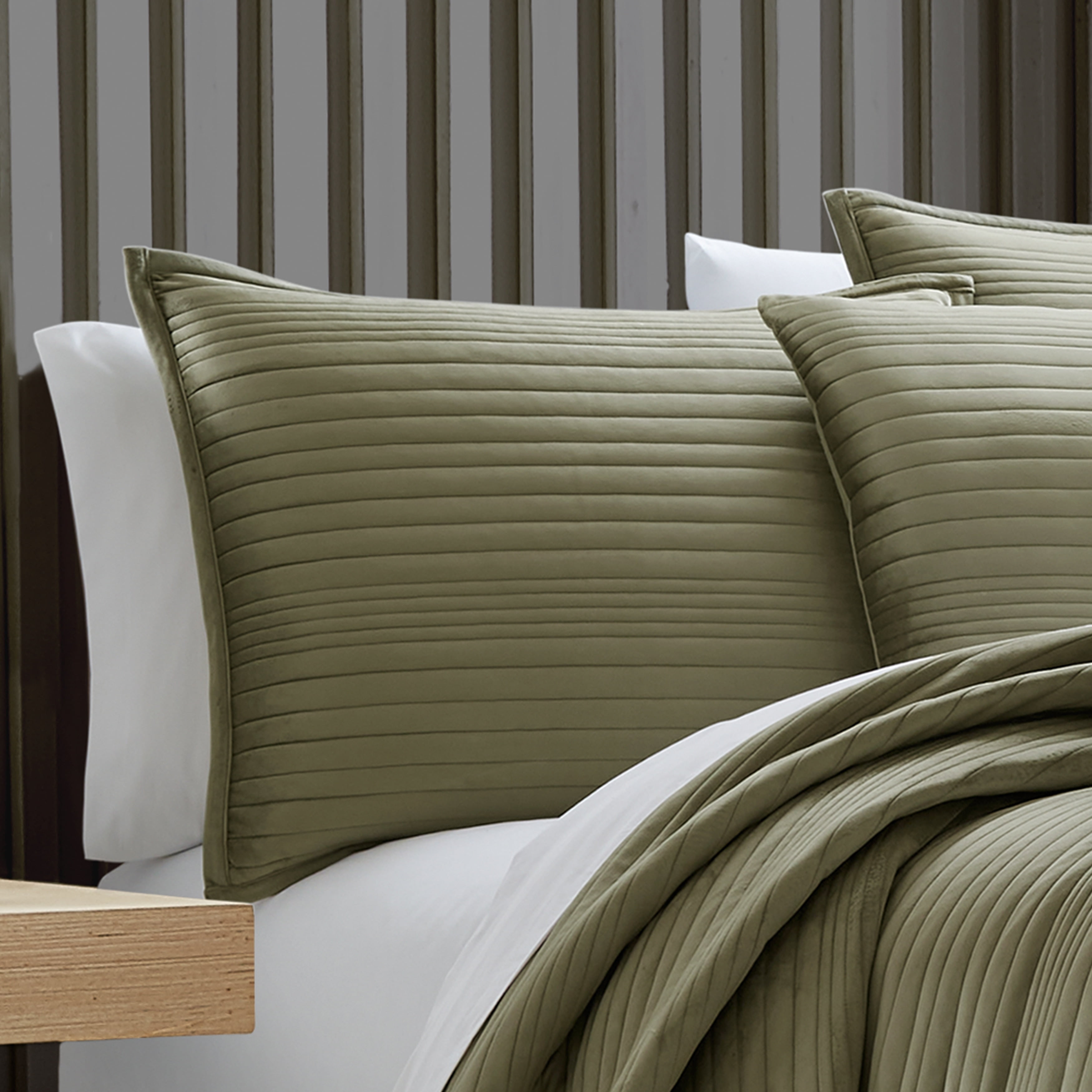 J. Queen New York Mercer King Quilted Sham Olive King - Walmart.com