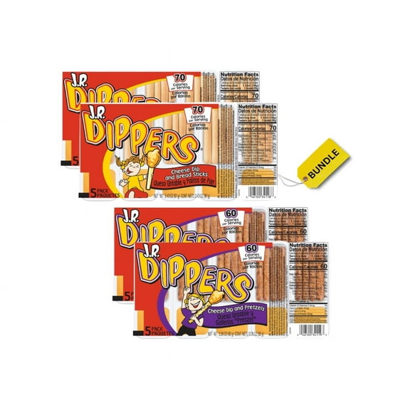 JR Dippers, Cheese Dip & Bread Sticks, 20ct, 4 Pack Bundle - Walmart.com
