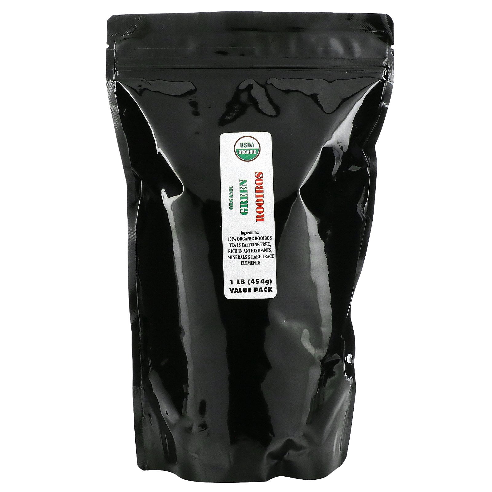 J&R Port Trading Organic Green Rooibos, Caffeine Free, 1 lb (454 g ...