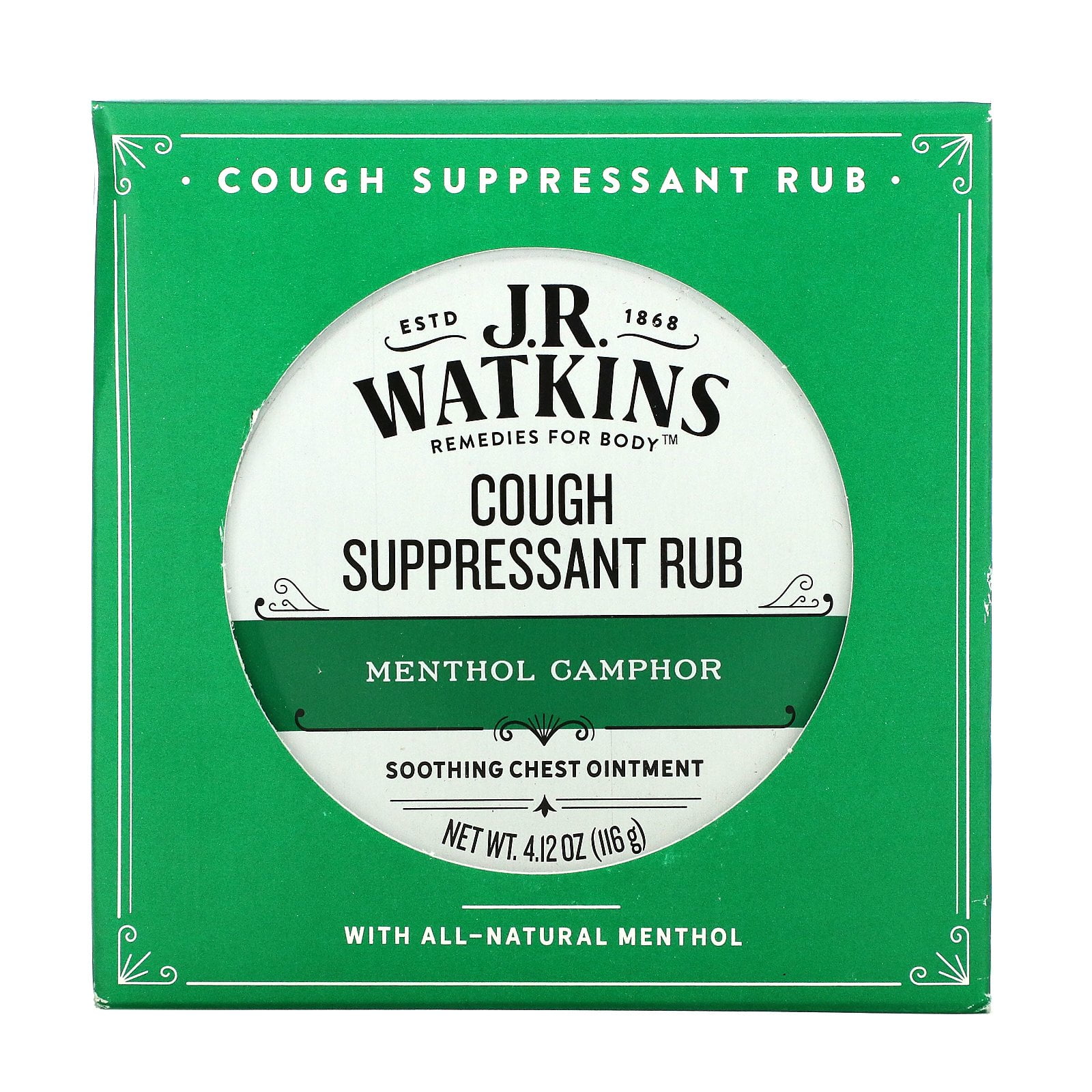 J.R. Watkins Menthol Camphor Menthol Camphor Ointment 4.12 oz HSA/FSA ...