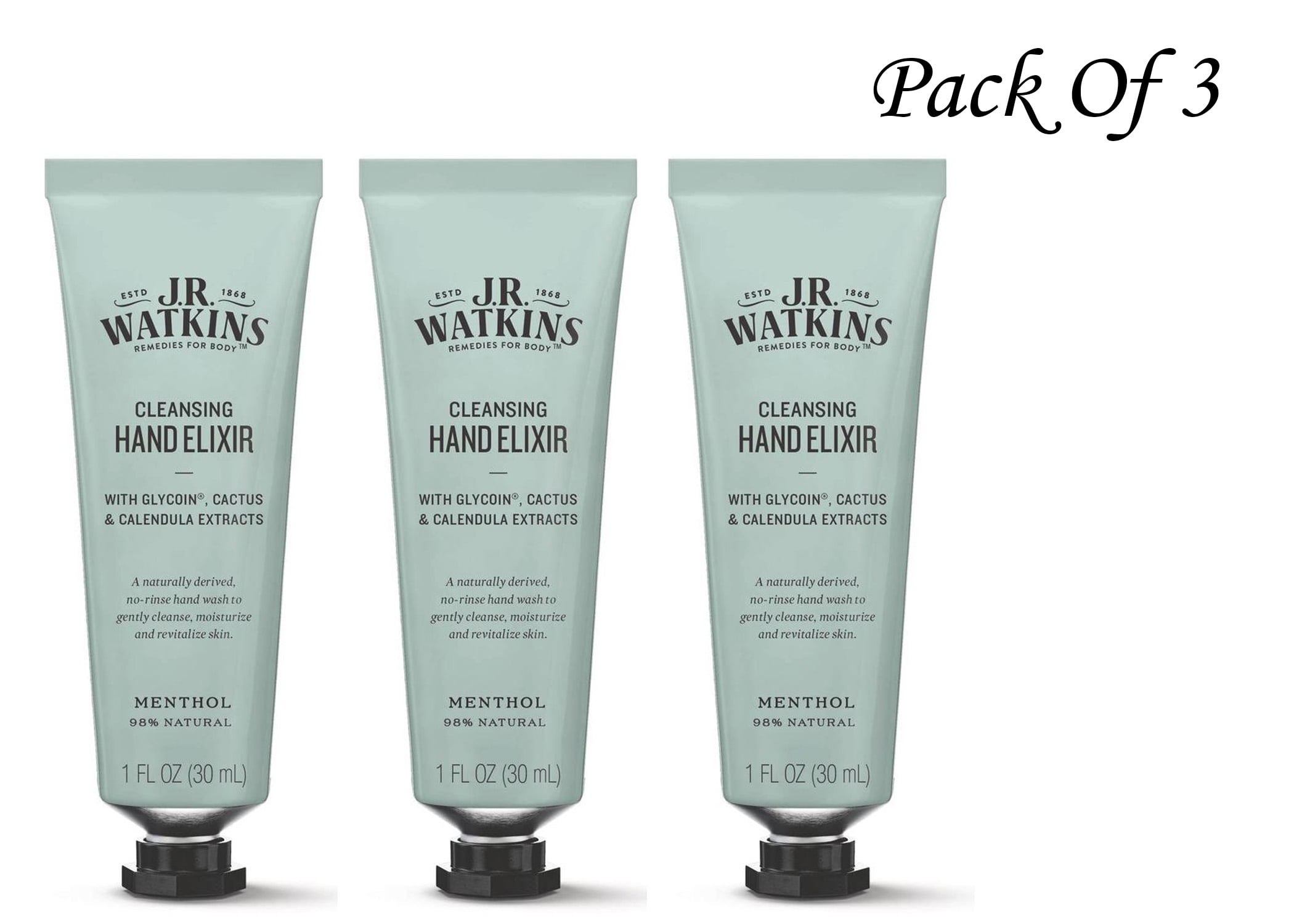 J.R. Watkins Menthol Cleansing Hand Elixir - 1 oz (Pack Of 3) - Walmart.com
