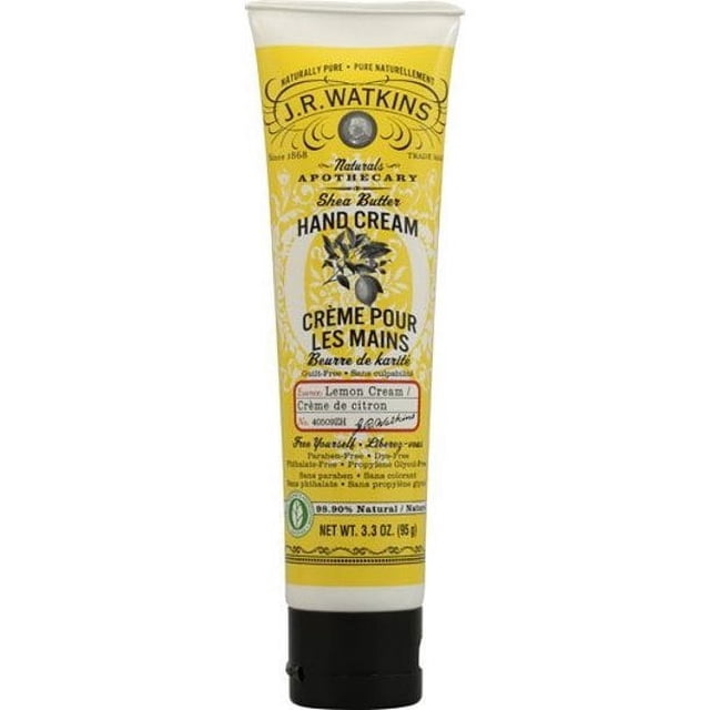 J.R. Watkins: Shea Butter Hand Cream, Lemon 3.3 oz - Walmart Business ...