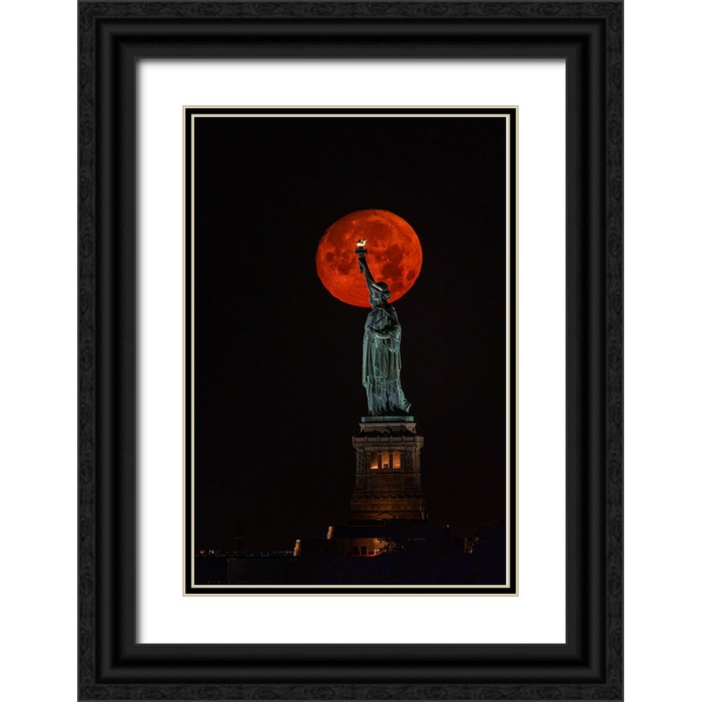 J Rao, Jenny 11x14 Black Ornate Wood Framed with Double Matting Museum ...