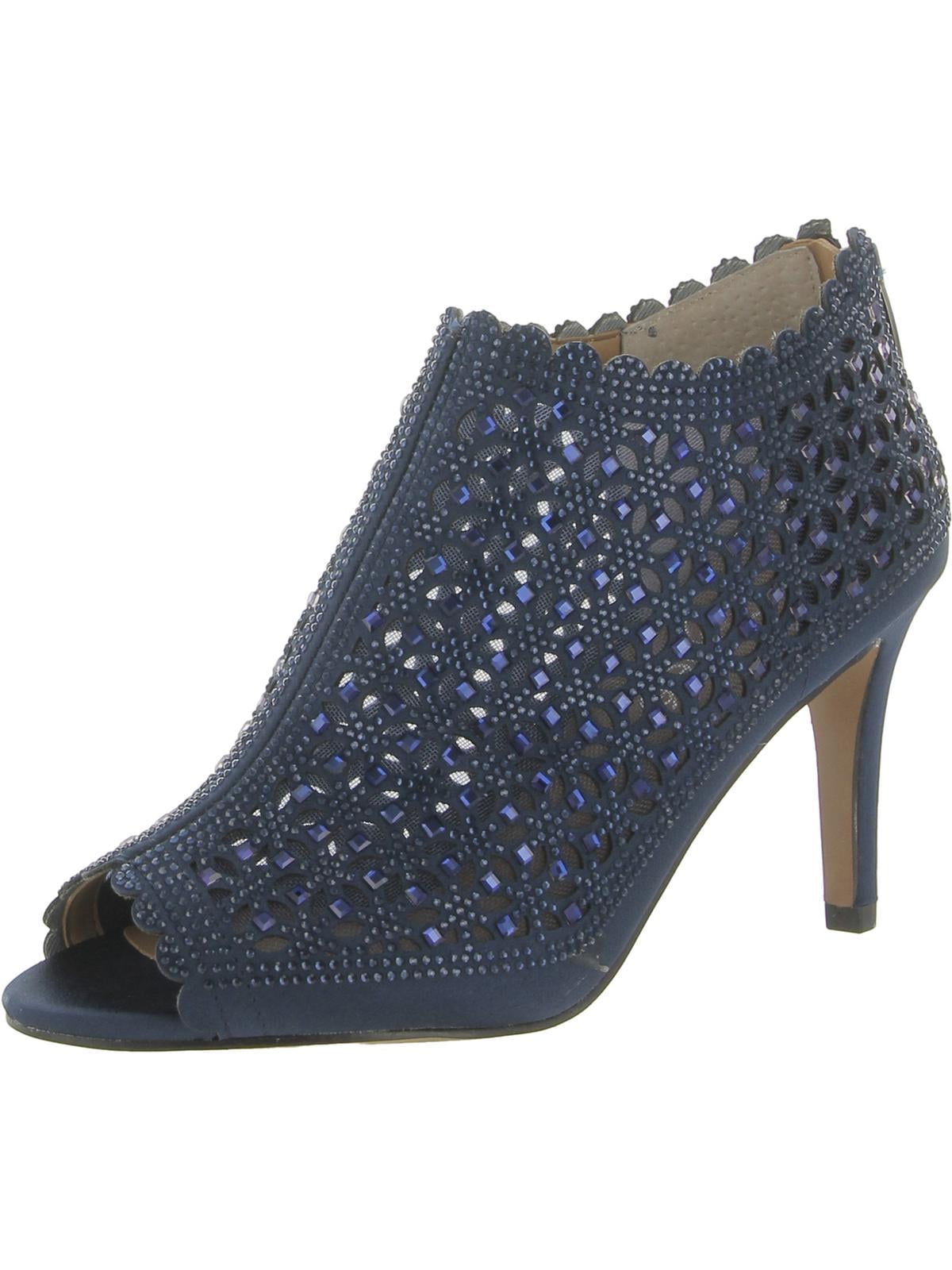J. Renee Womens Radita Satin Embellished Booties - Walmart.com