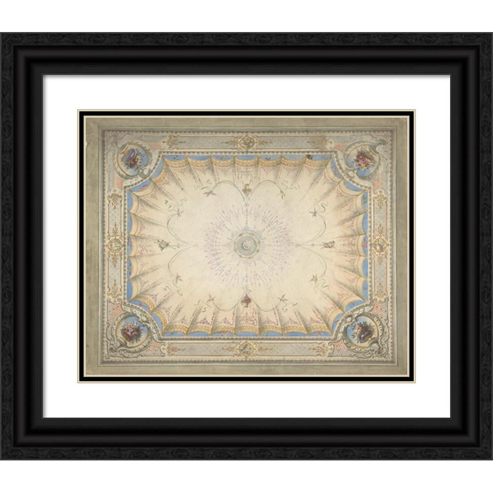 J. S. Pearse 14x12 Black Ornate Wood Framed Double Matted Museum Art ...
