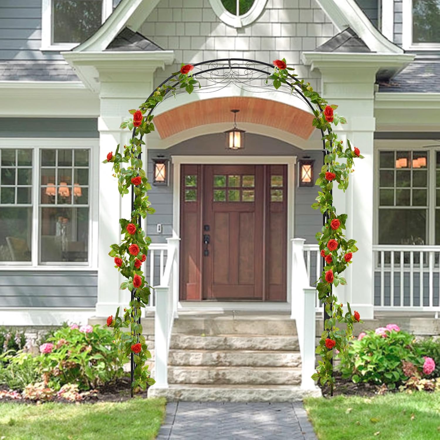 J-Sun-7 Garden Arch Trellis Arbor - Metal Garden Arbor Garden Trellis ...