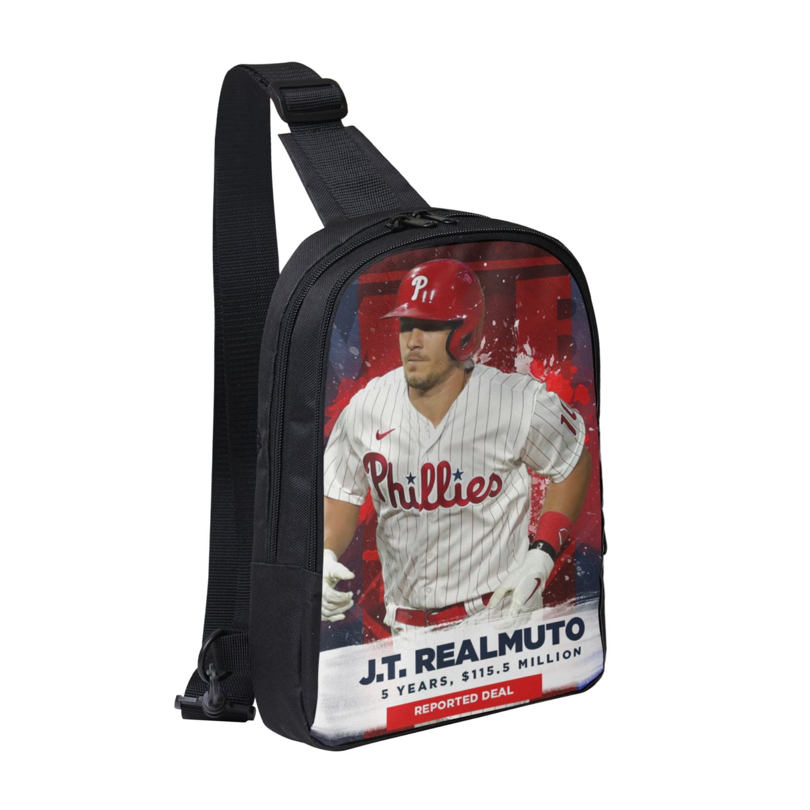 J.T. Realmuto Sling Bag, Lightweight Crossbody Shoulder Backpack Water ...