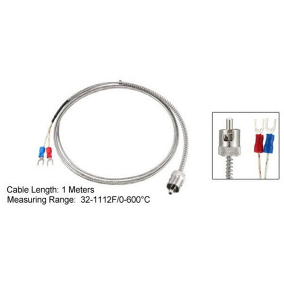 J Type Temperature Sensor Probe Circlip Type Thermocouple 1 Meters ...