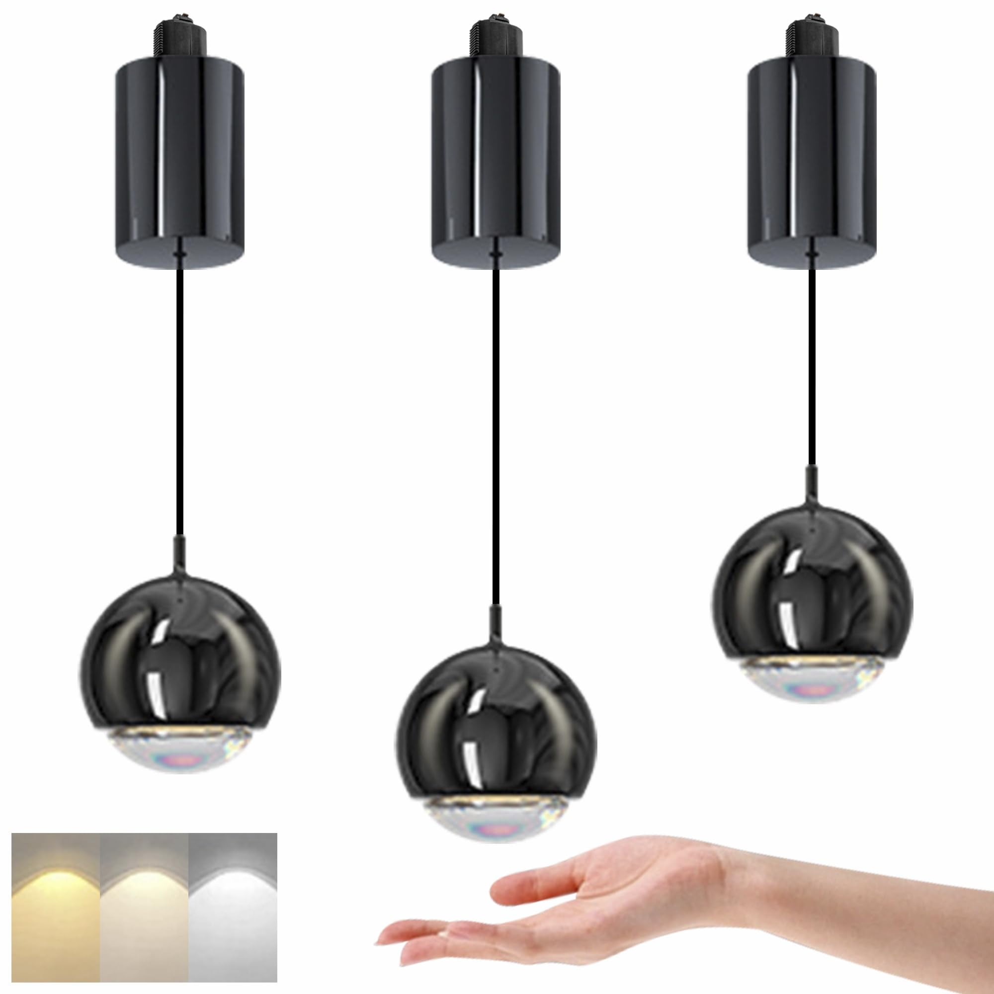 J-Type Track Light, 7W LED Hand-Sweep Control Spotlight Modern Globe ...