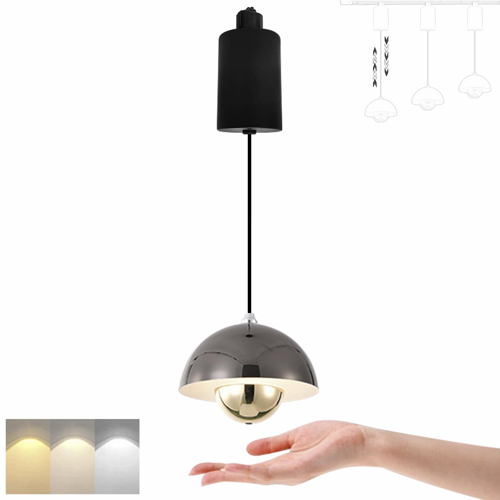J-Type Track Light with 8W LED Hand-Sweep Control Spotlight Macaron ...
