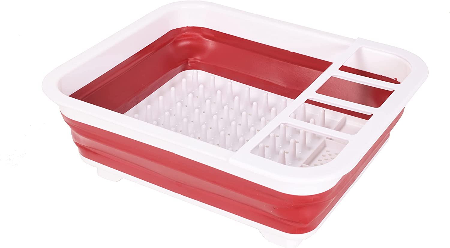 J&V TEXTILES Collapsible Dish Drying Rack - Popup for Easy Storage ...