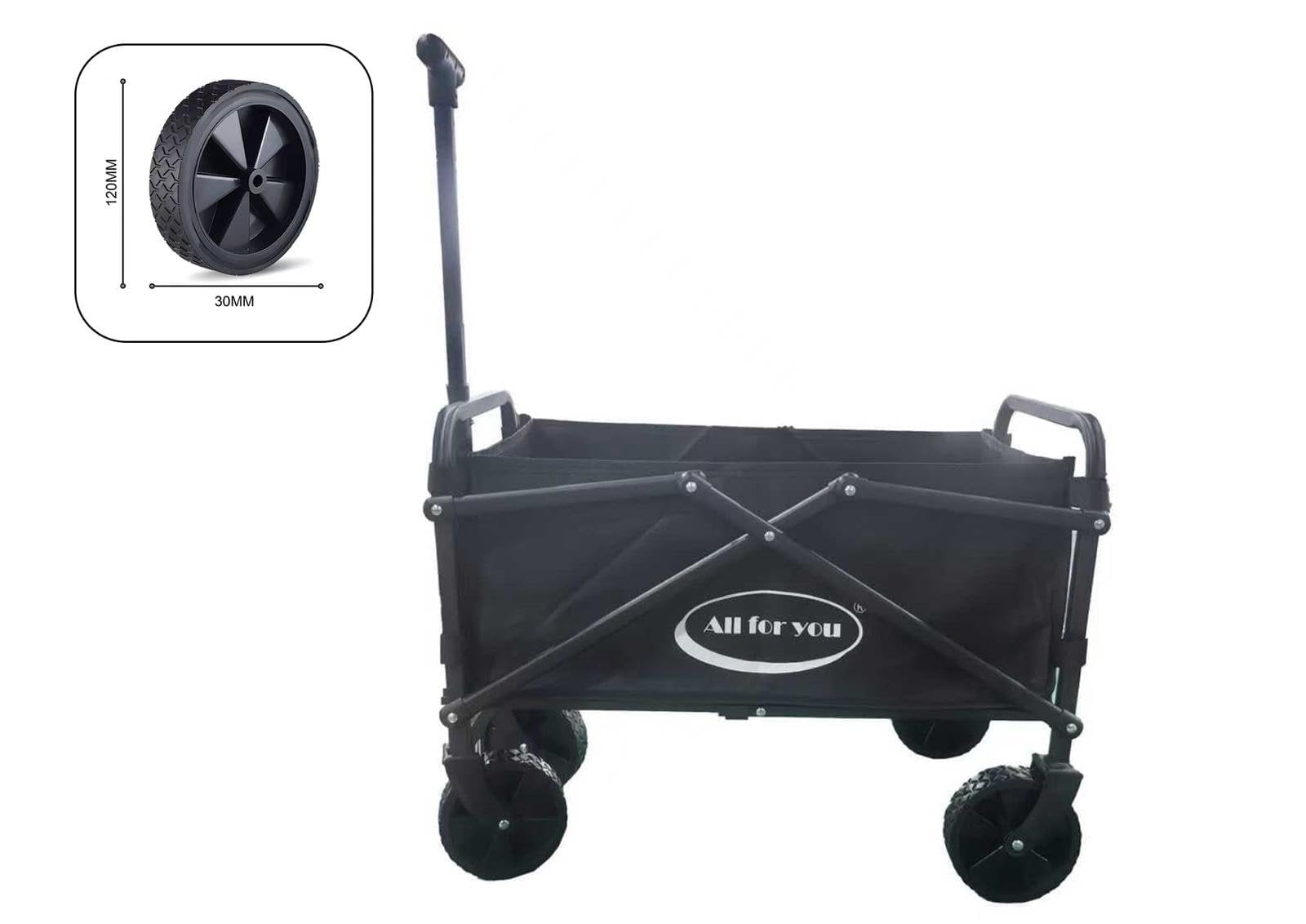 J&V TEXTILES Collapsible Wagon Cart with Wheels Foldable - Folding ...