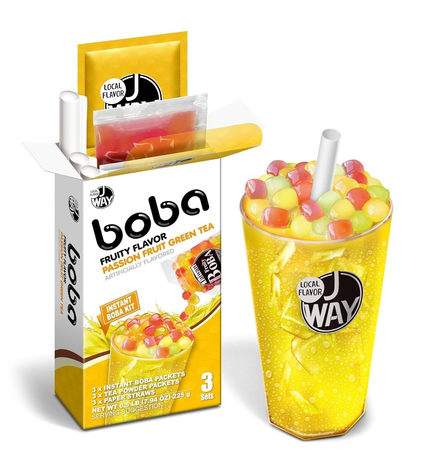 J WAY Instant Passionfruit Pineapple Green Tea Kit with Authentic ...