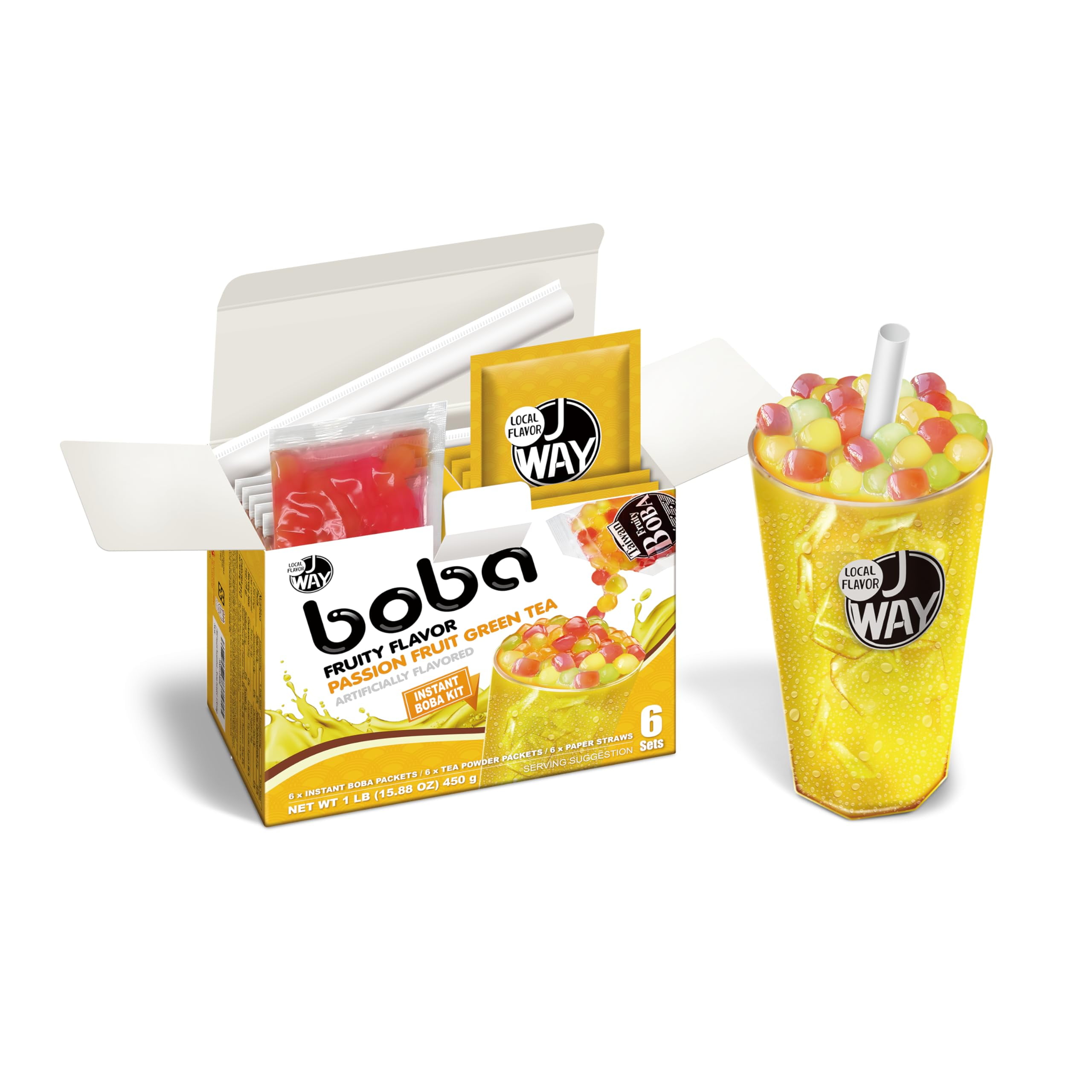 J WAY Instant Passionfruit Pineapple Green Tea Kit with Authentic ...