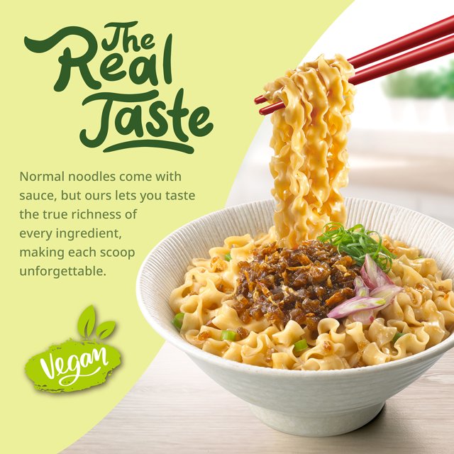 J WAY Instant Taiwan Squiggly Noodles with Shallot Sauce(Pack of 2) Air ...