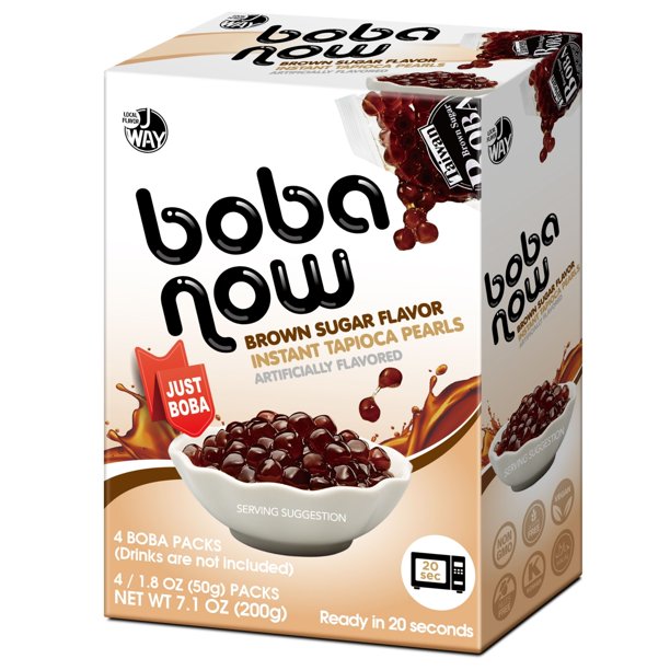 J Way Boba Now, Instant Tapioca Boba Pearls, Individual Packets, 12 ...