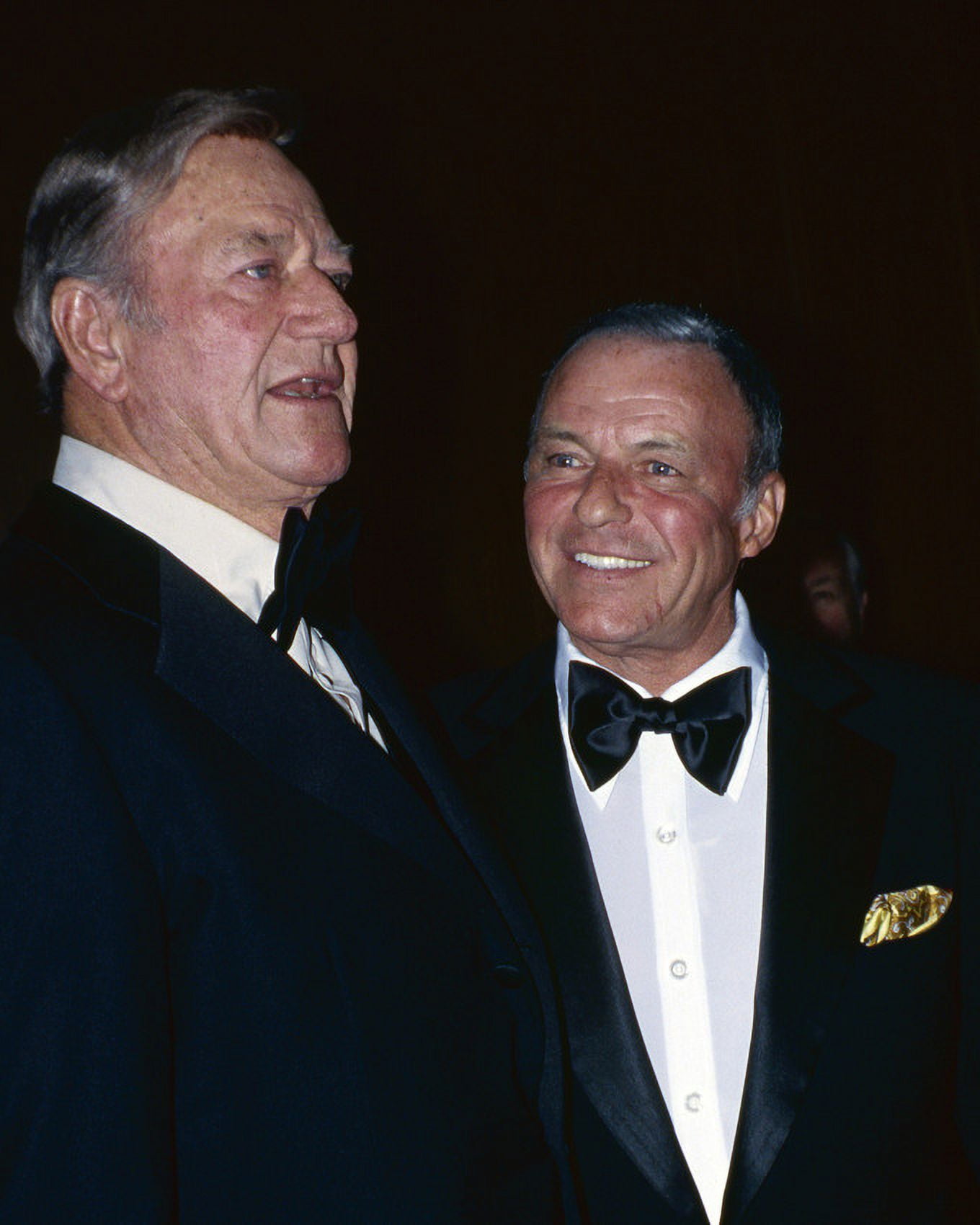 J. Wayne Candid With Sinatra Two Legends Smiling 24X36 Classic ...