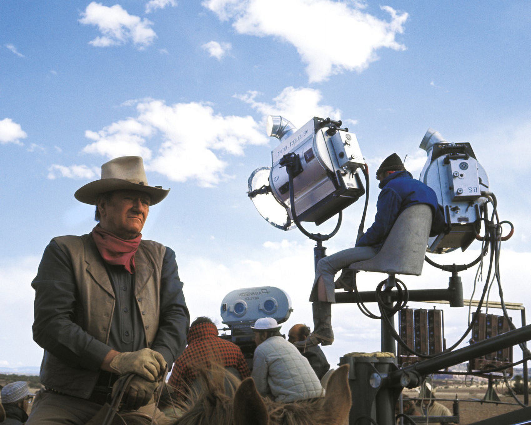 J. Wayne In Chisum On Horseback Filming Iconic Western With Movie ...