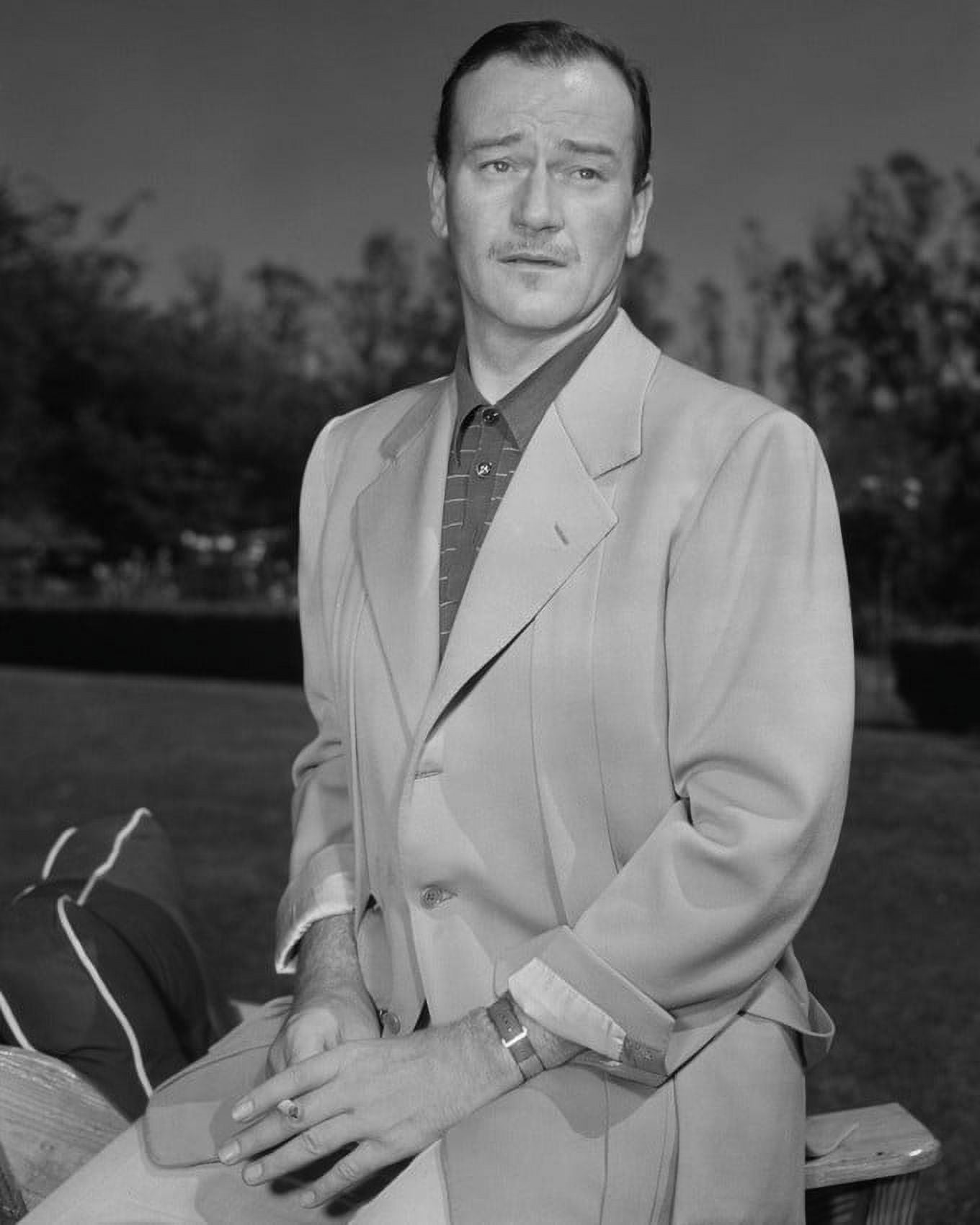 J. Wayne Nice Looking Seated In Coat With Cigarette 24x36 Classic ...