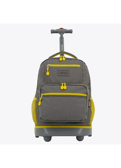 J World Boys and Girls Sunrise 18" Rolling Backpack for School and ...