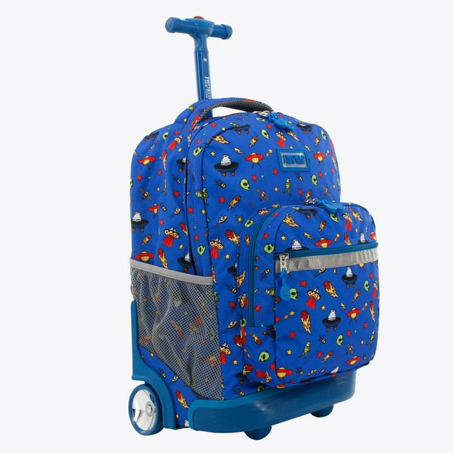 J World Boys and Girls Sunrise 18" Rolling Backpack for School and ...