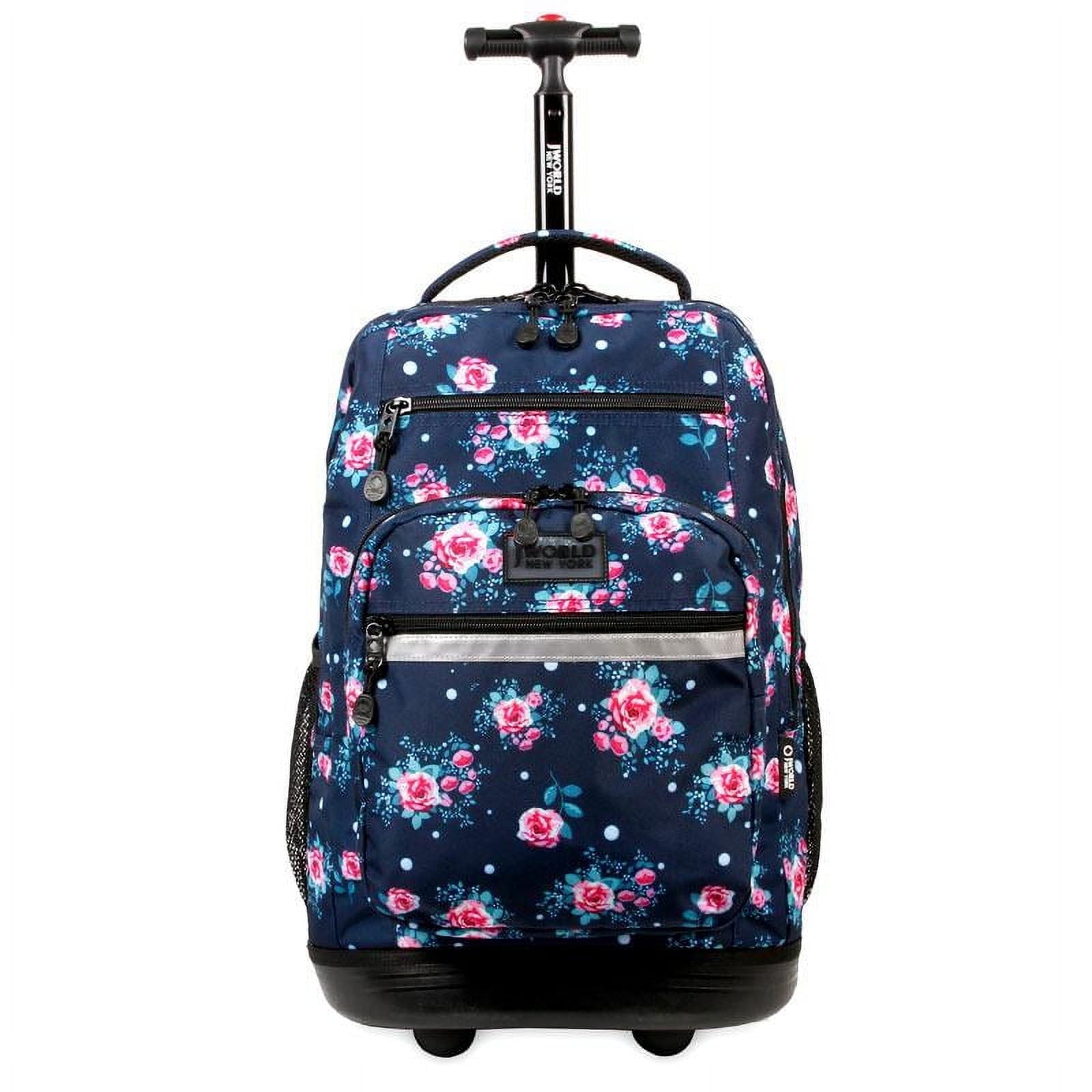 J World Girls Sundance 20" Rolling Backpack With Laptop Sleeve For ...