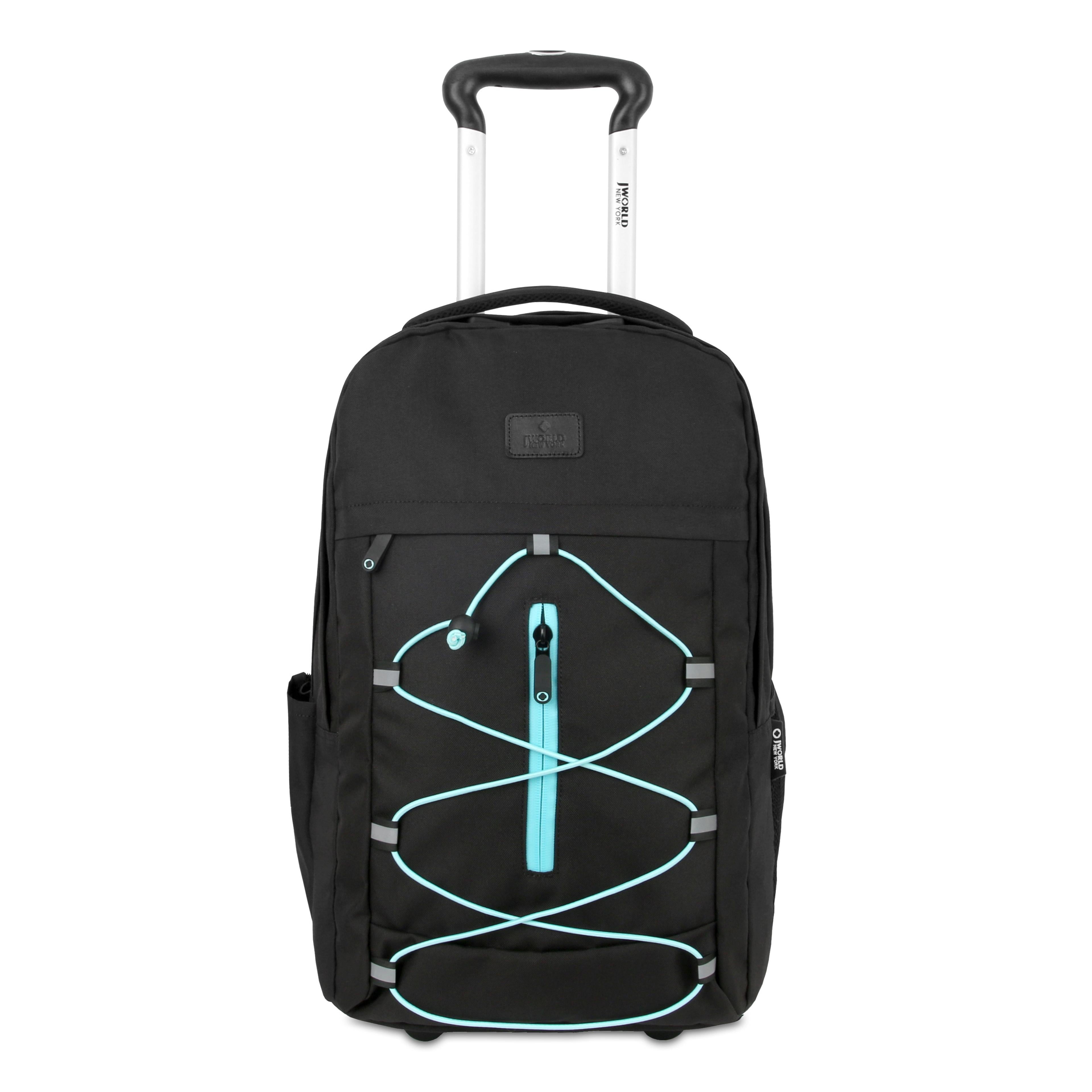 J World Lash Laptop Rolling Backpack (19 inch), Black/Blue - Walmart.com
